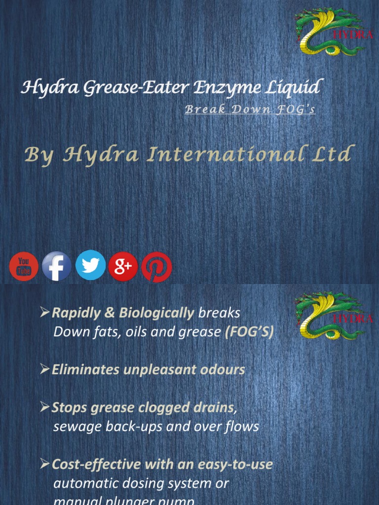 Hydra Grease-Eater Enzyme Liquid | PDF | Litre | Liquids