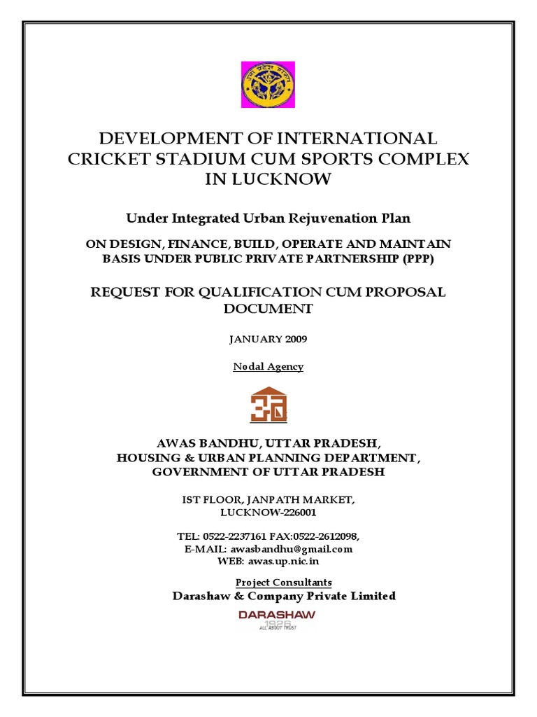 International Level Cricket Stadium, Lucknow | PDF | Request For ...