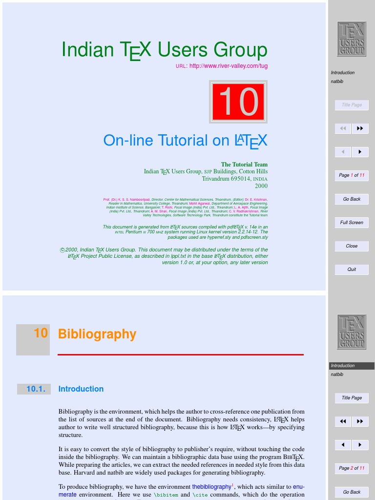 An Introduction to Bibliographies in LATEX using the natbib Package ...