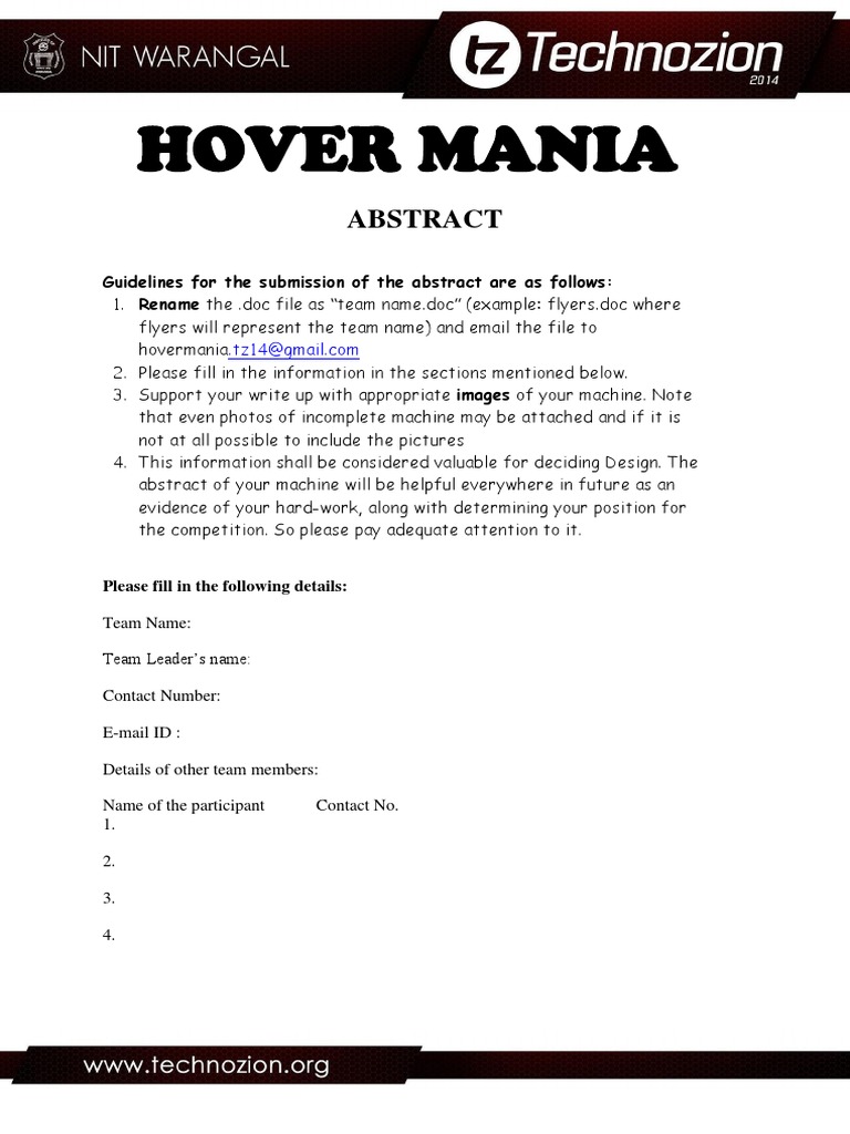 Hovercraft Abstract Submission Guidelines | PDF | Computers ...