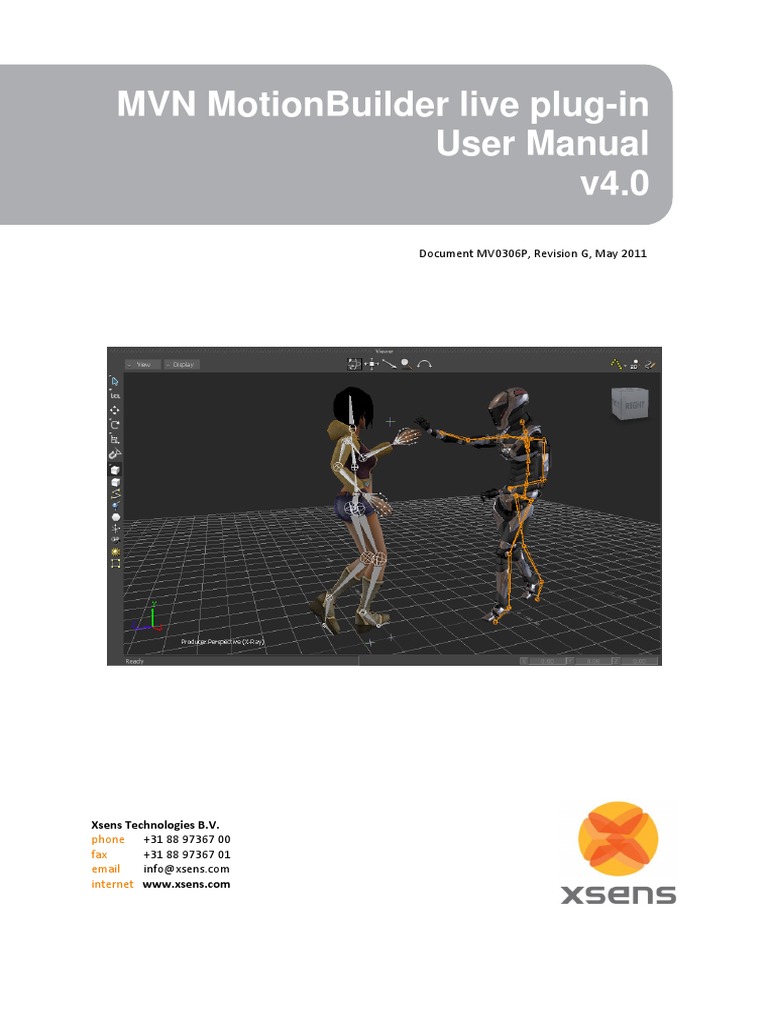 MVN Motion Builder Live Plug-In User Manual | PDF | Installation (Computer Programs) | 64 Bit ...
