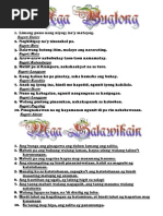 Mga Halimbawa NG Sawikain, Salawikain at Kasabihan | PDF