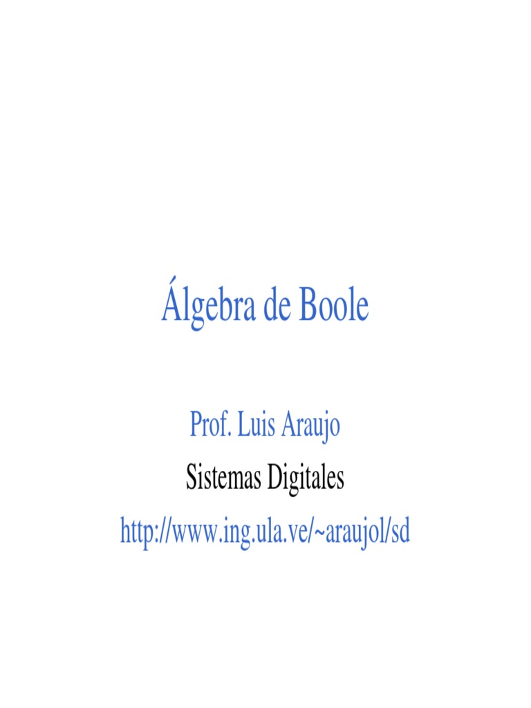 Algebra de Boole | PDF | Mathematical Objects | Mathematical Logic