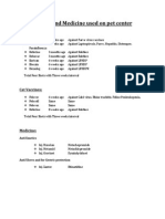 Veterinary Drugs List | PDF | Medical Specialties | Clinical Medicine