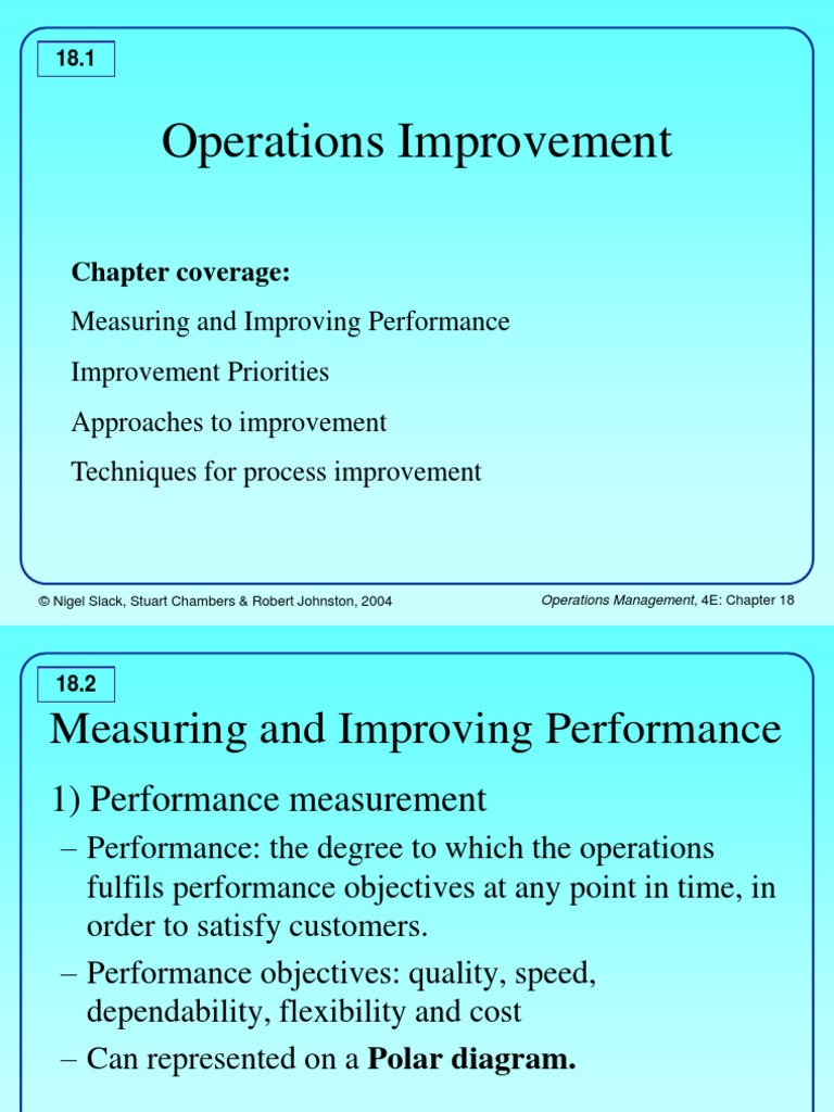 6 Operations Improvement | PDF | Benchmarking | Operations Management