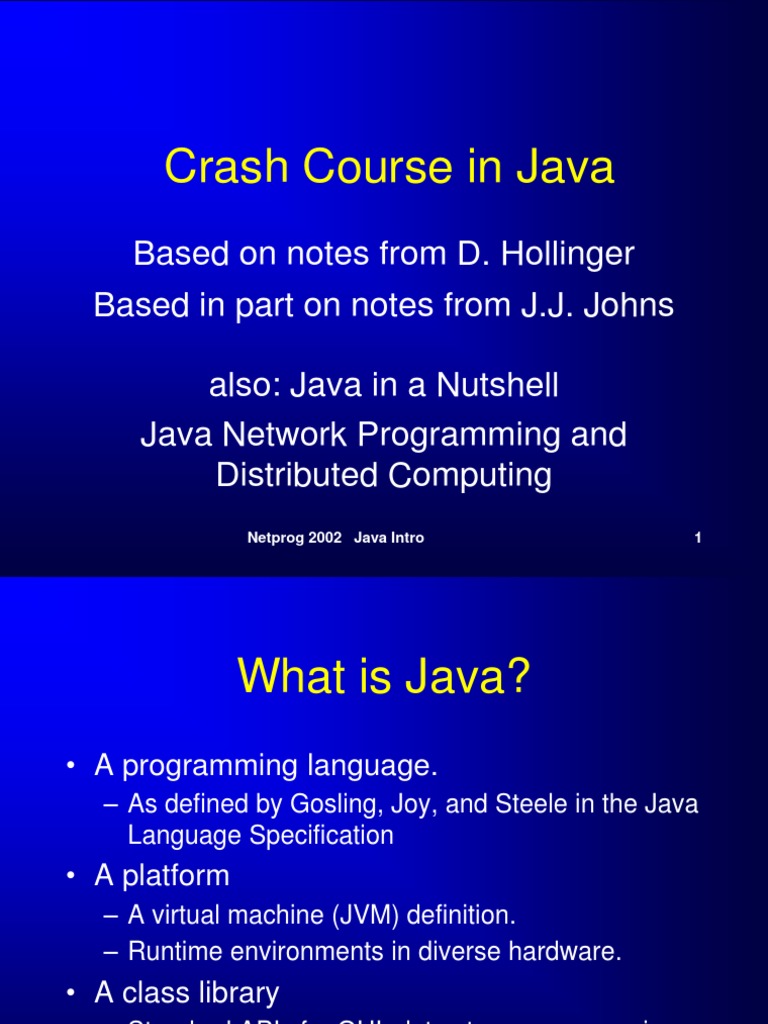 Java Intro Pdf Java Programming Language Data Type