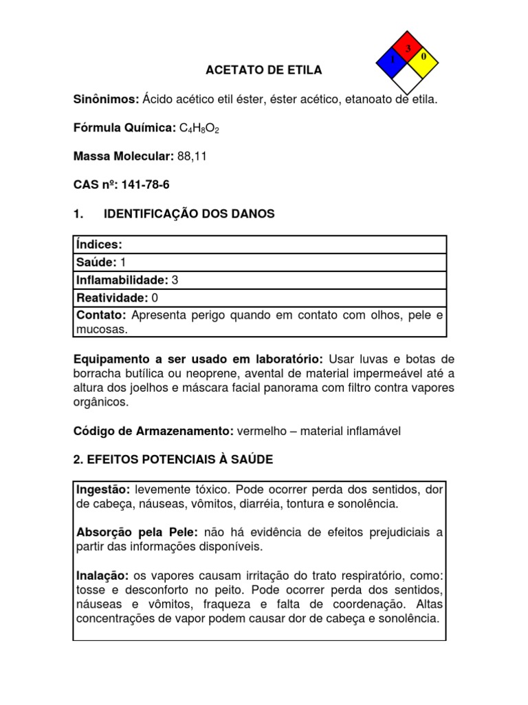 Acetato de Etila Fispq | PDF