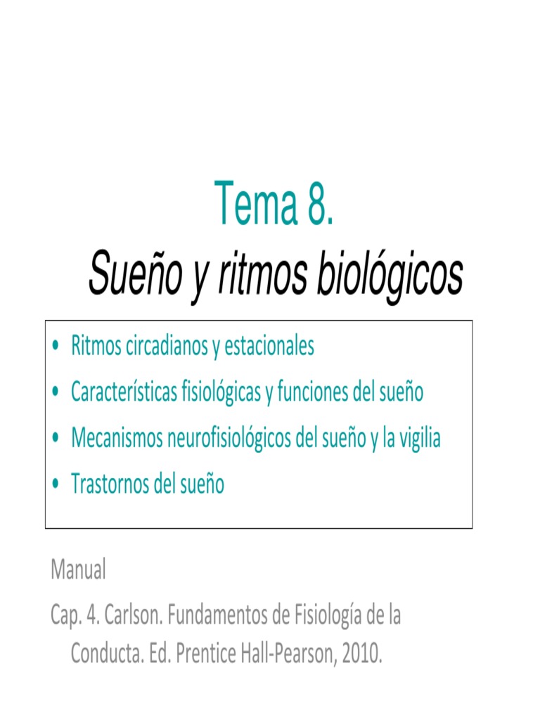 Tema 8 - Sueño y Ritmos Biologicos | Descargar gratis PDF | Ritmo ...