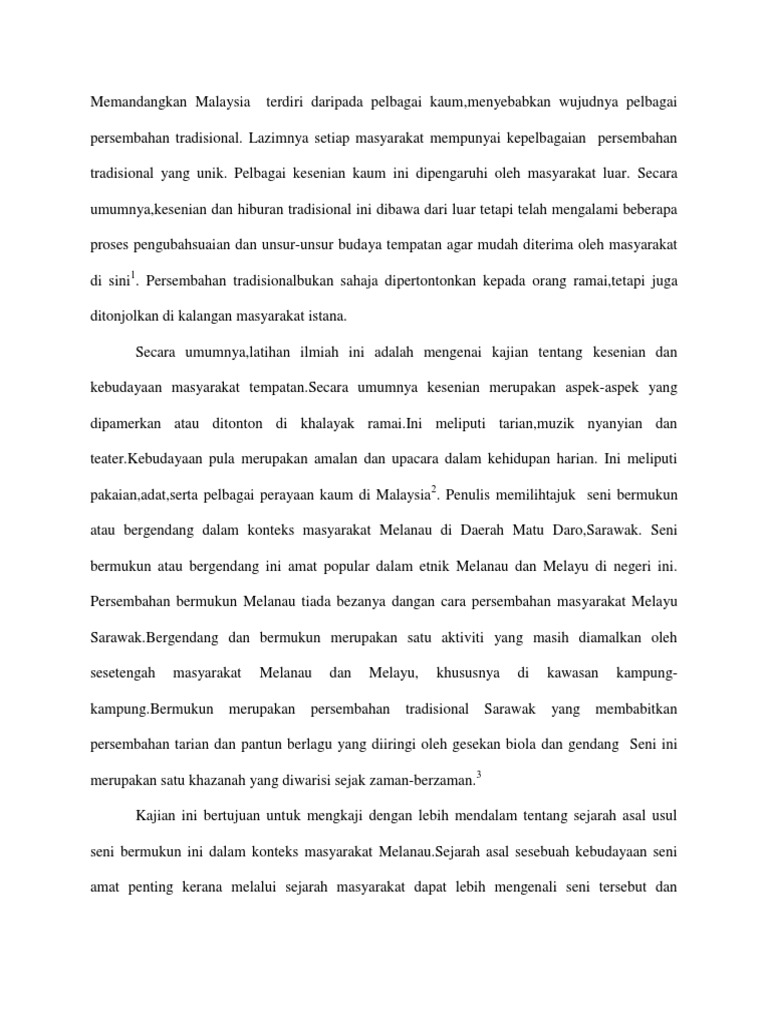 Sejarah Bermukun Di Sarawak | PDF