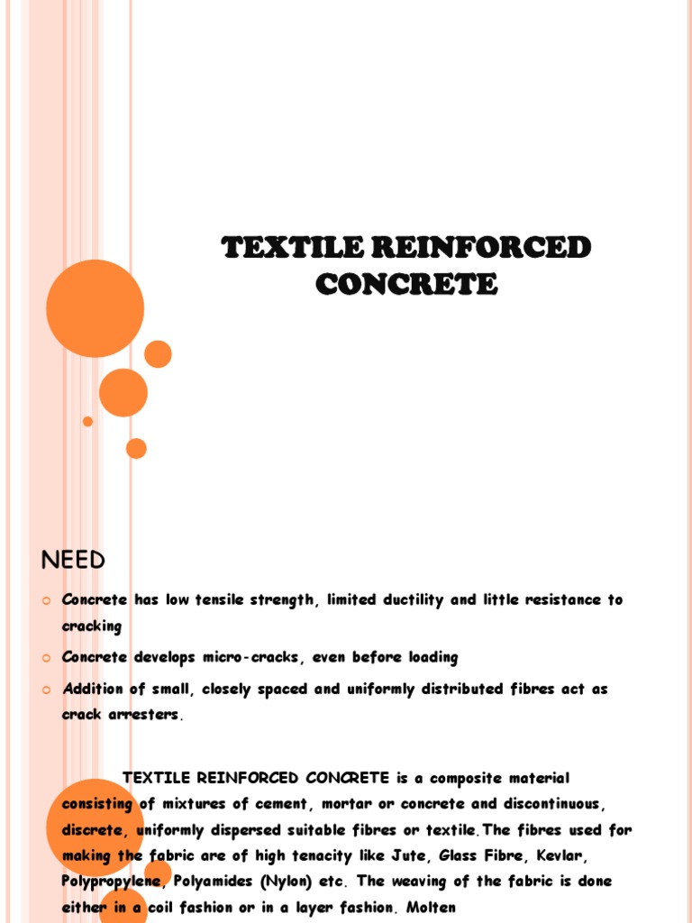 Textile Reinforced Concrete Overview | PDF | Reinforced Concrete | Concrete
