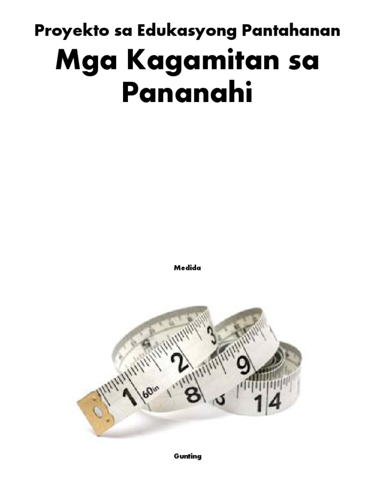 Mga Kagamitan Sa Pananahi - Filipino | PDF