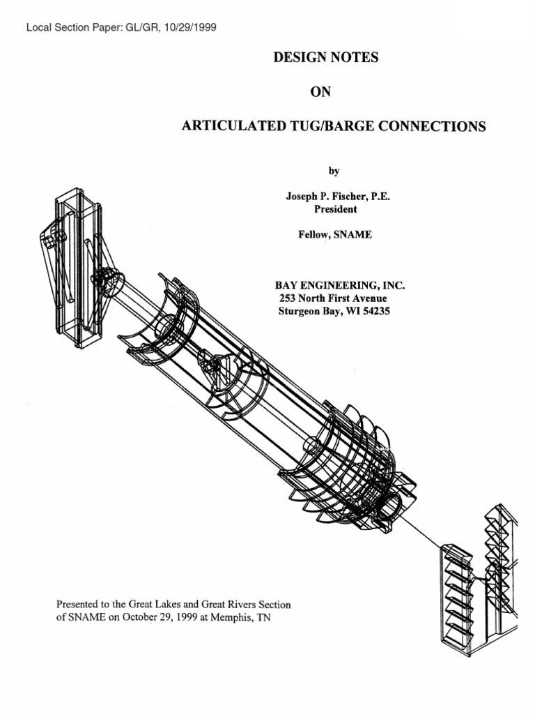 Articulated Tug/Barge Connection Systems | PDF | Structural Load | Tugboat