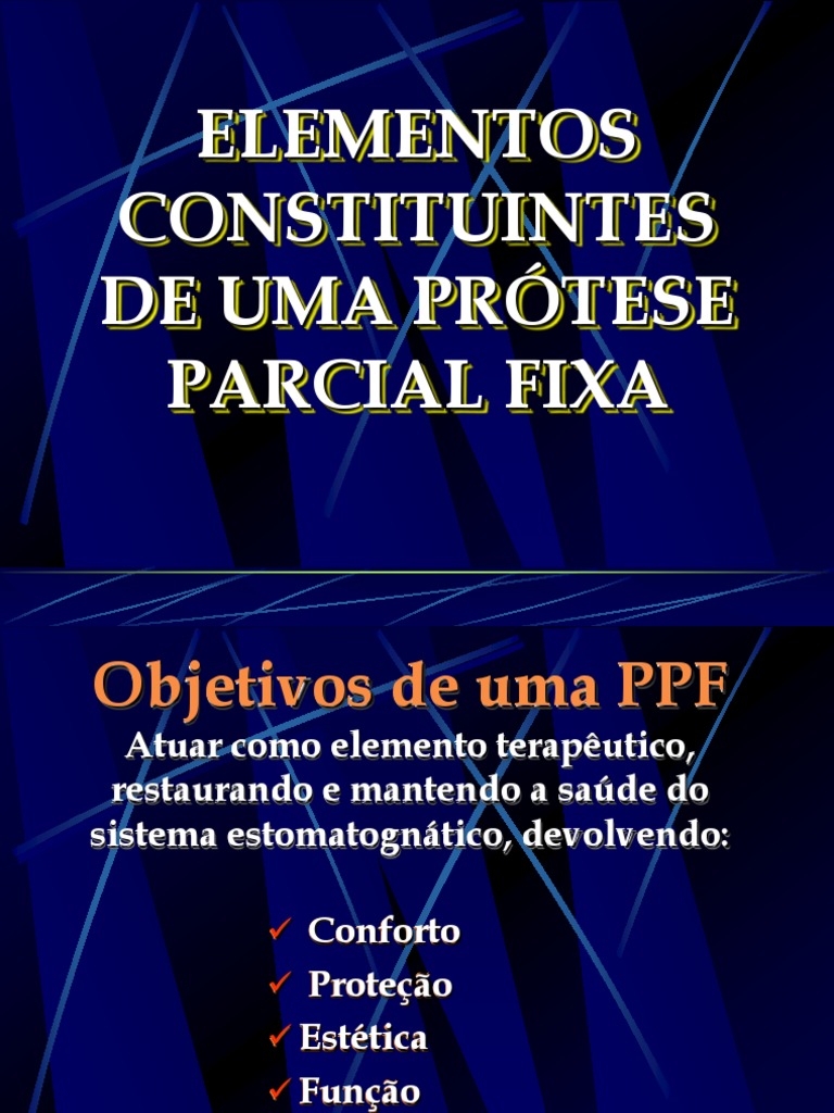 Elementos Constituintes de Uma PPF PDF | PDF | Dente | Dentaduras
