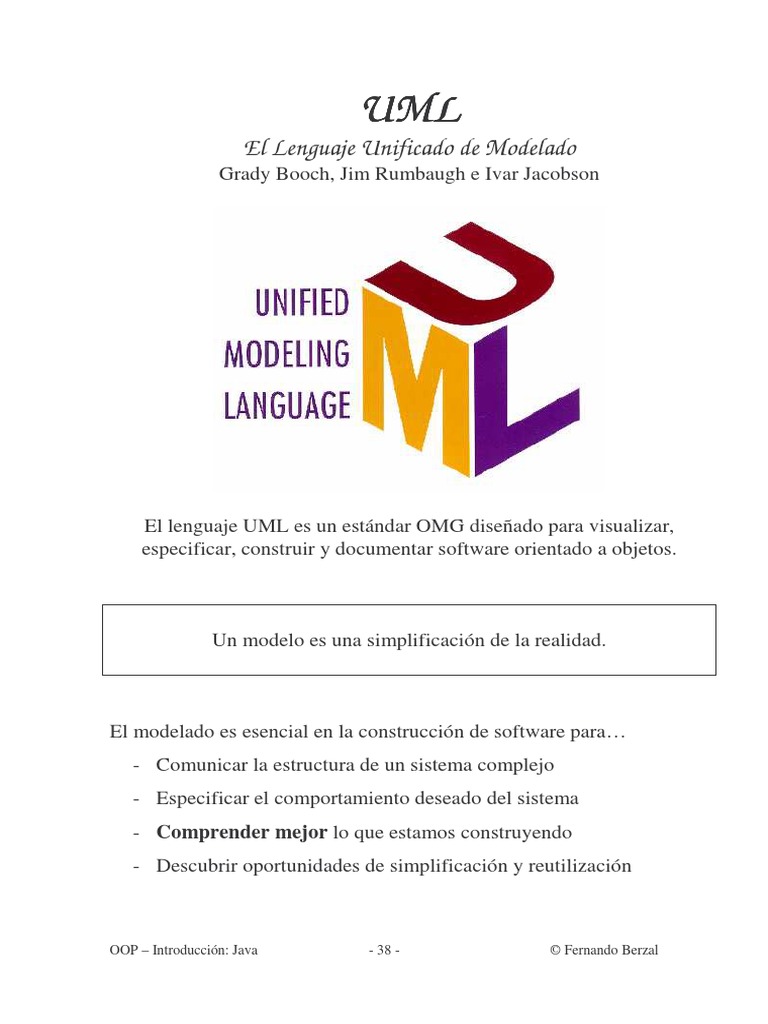Lenguaje de Modelado Unificado - Glady Booch, Jim Rumbaugh, Ivar Jacobson | PDF | Lenguaje de ...