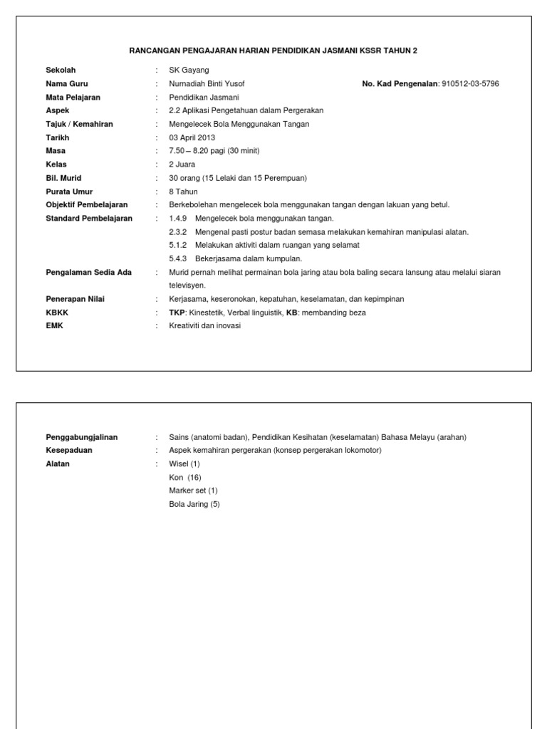Mengelecek Bola Menggunakan Tangan | PDF