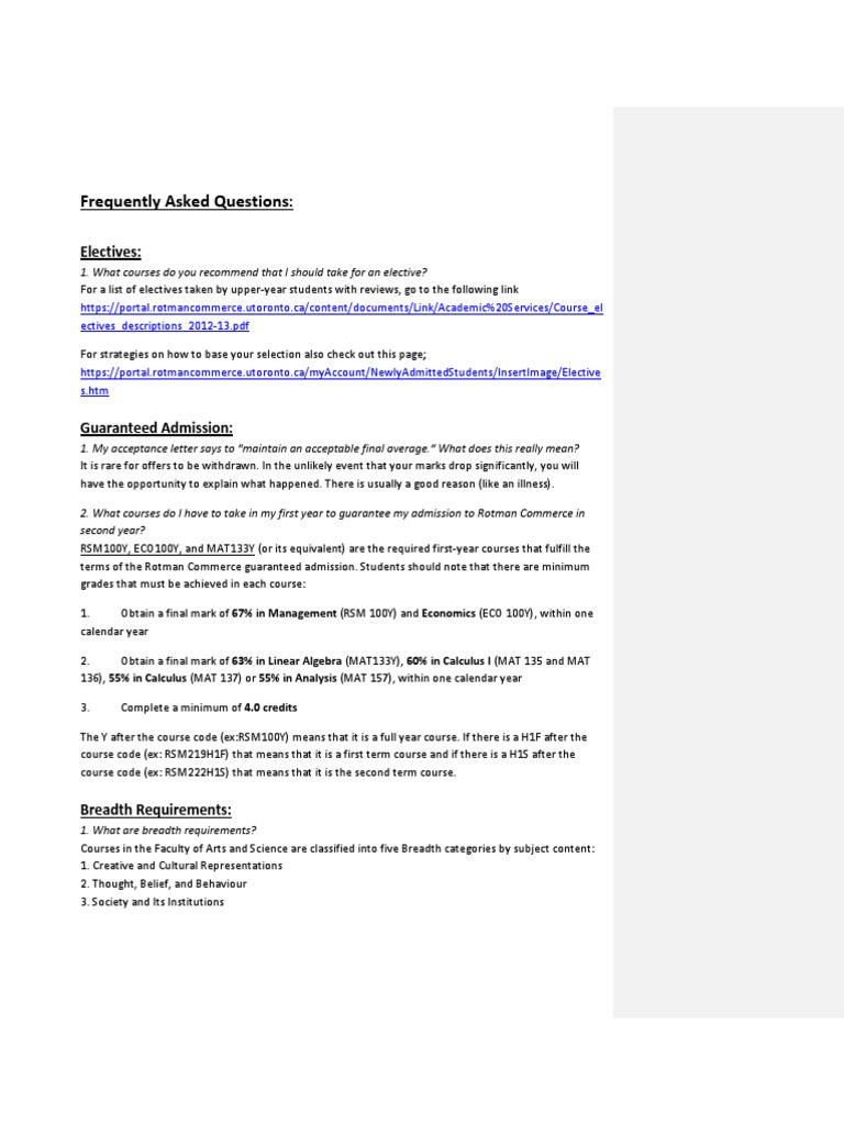 Frequently Asked Questions For Facebook Rotman | PDF | Fee | Payments