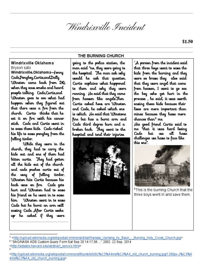 Windrixville Church Fire Rescue | PDF | Violence