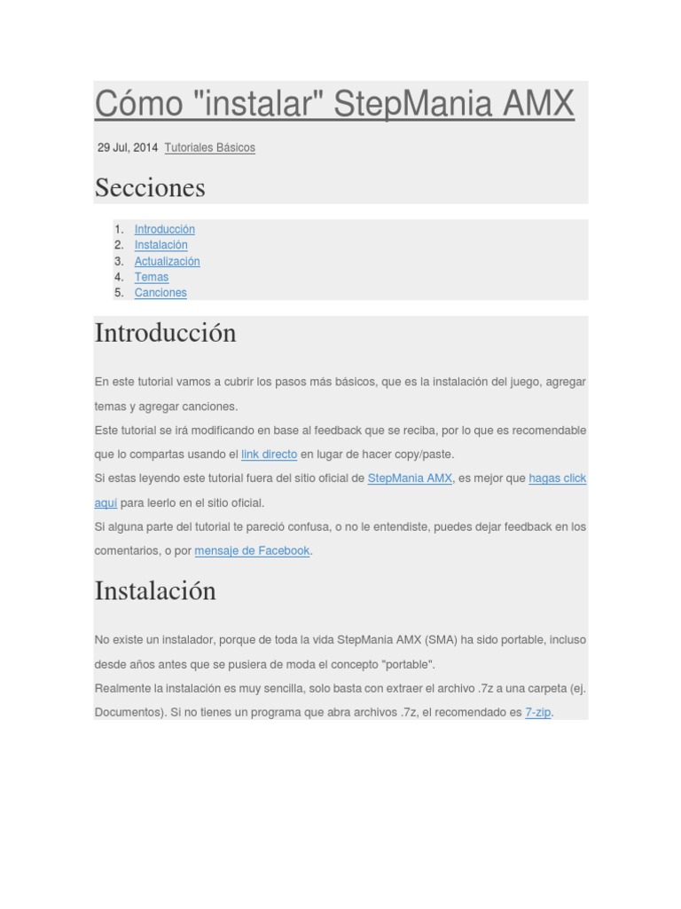 Guía de Instalación de StepMania AMX | PDF | Archivo de computadora ...