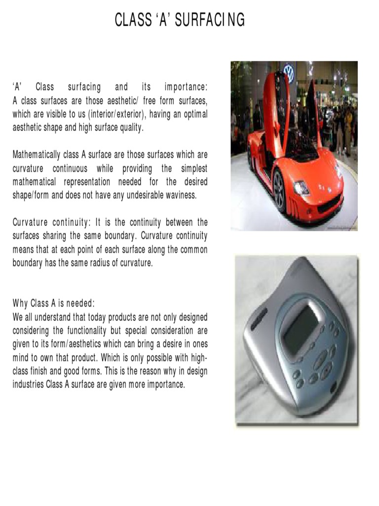 Class A Surfaces | PDF | Mathematical Objects | Mathematical Analysis