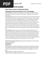Color Theory Lesson Plan | PDF | Pedagogy | Learning