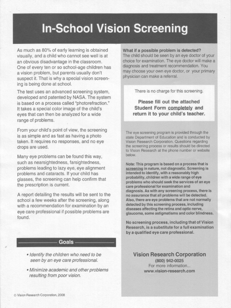 Vision Screening | PDF | Ophthalmology | Vision