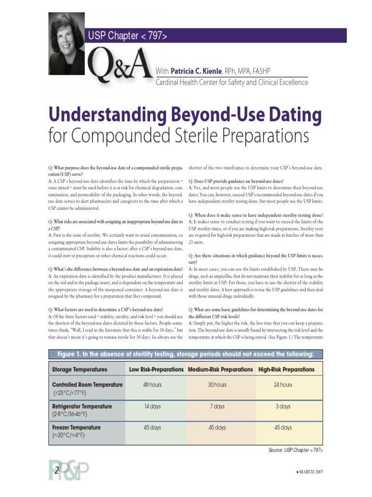 Understanding Beyond-Use Dating: For Compounded Sterile Preparations ...