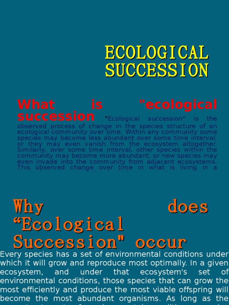 Ecological Succession | PDF | Ecology | Ecosystem