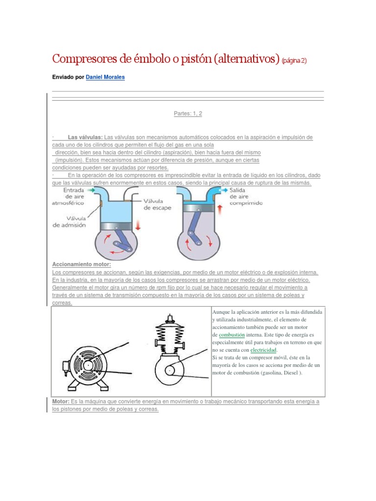 Compresores de Émbolo o Pistón | PDF | Pistón | Compresor de gas