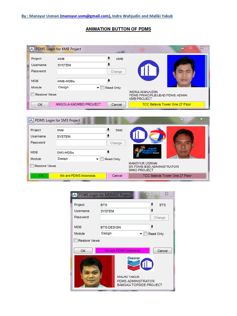 Animation Button of Pdms and E3d | PDF