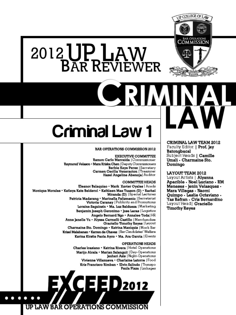 Criminal Law (Book 1) | PDF