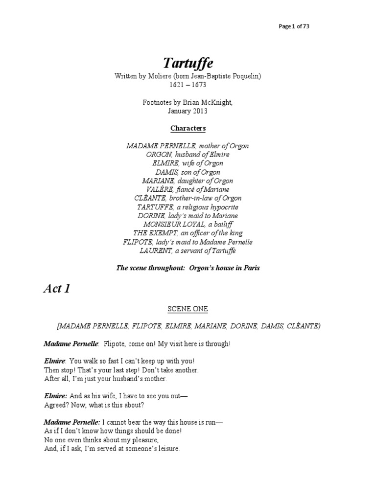 Tartuffe Moliere | Download Free PDF | Molière | Heaven
