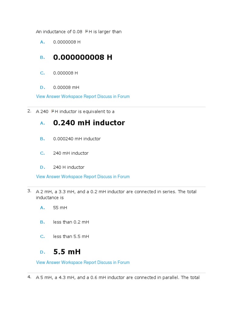 Inductor | PDF | Inductor | Series And Parallel Circuits