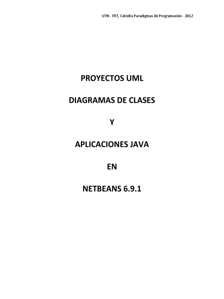 Uml Diagramas de Clases y Proyectos Java | PDF | Lenguaje de modelado ...