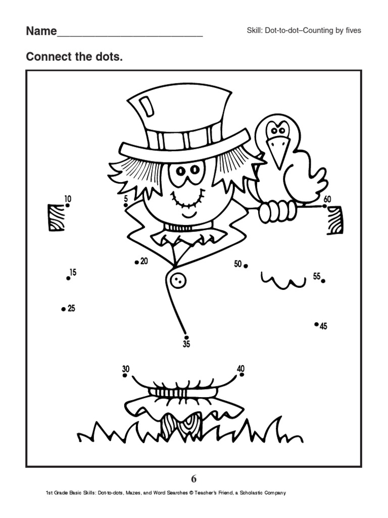 DOT TO DOT Counting by 5 | PDF | Language Arts & Discipline | Wellness