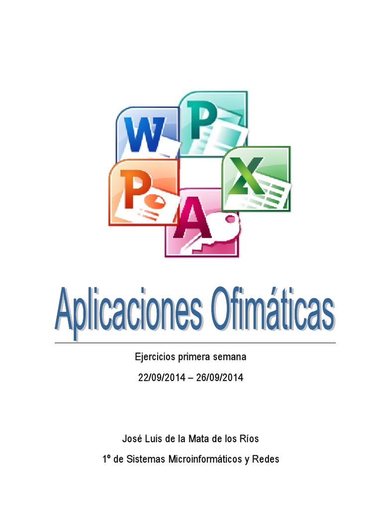 Ejercicios Primera Semana Aplicaciones Ofimáticas | PDF | Microsoft ...