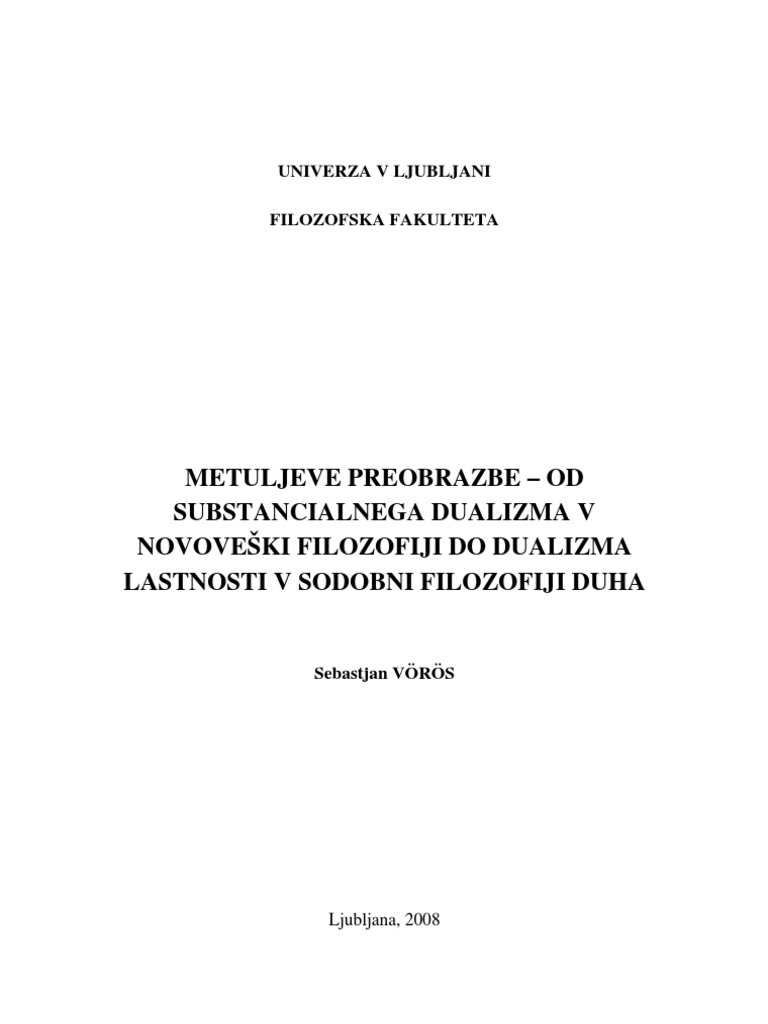 Sebastjan Voros - Metuljeve Preobrazbe Diplomska | PDF