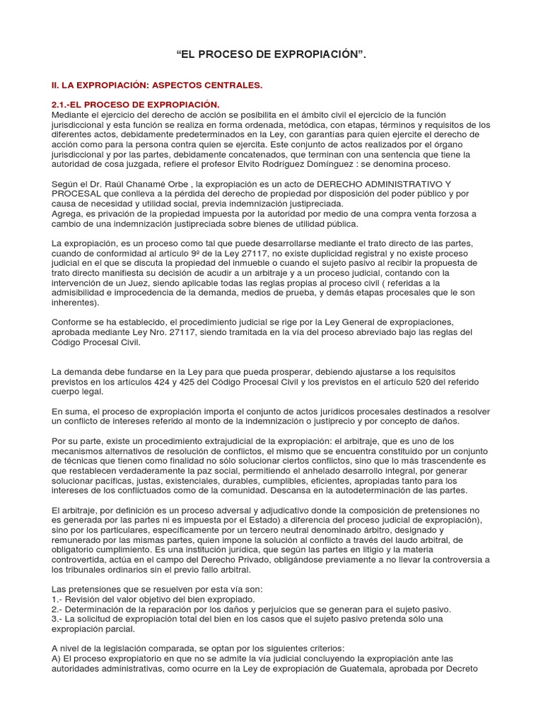 La Expropiacion en General | PDF | Derecho