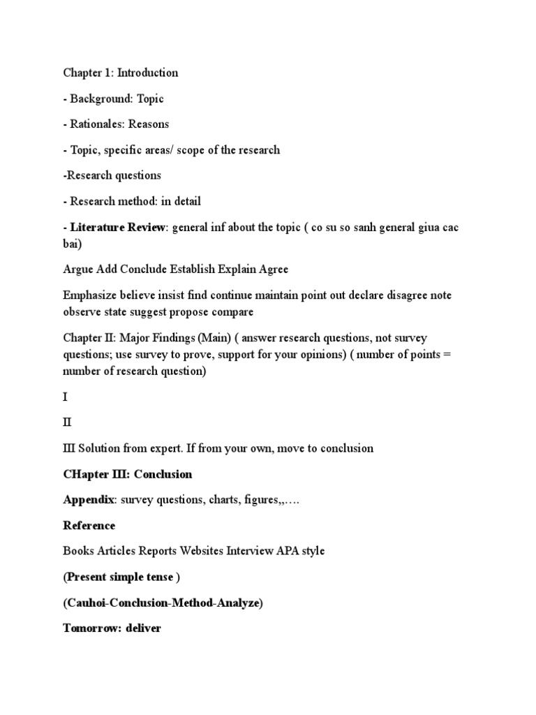 Chapter Iii: Conclusion Appendix: Survey Questions, Charts, Figures ...