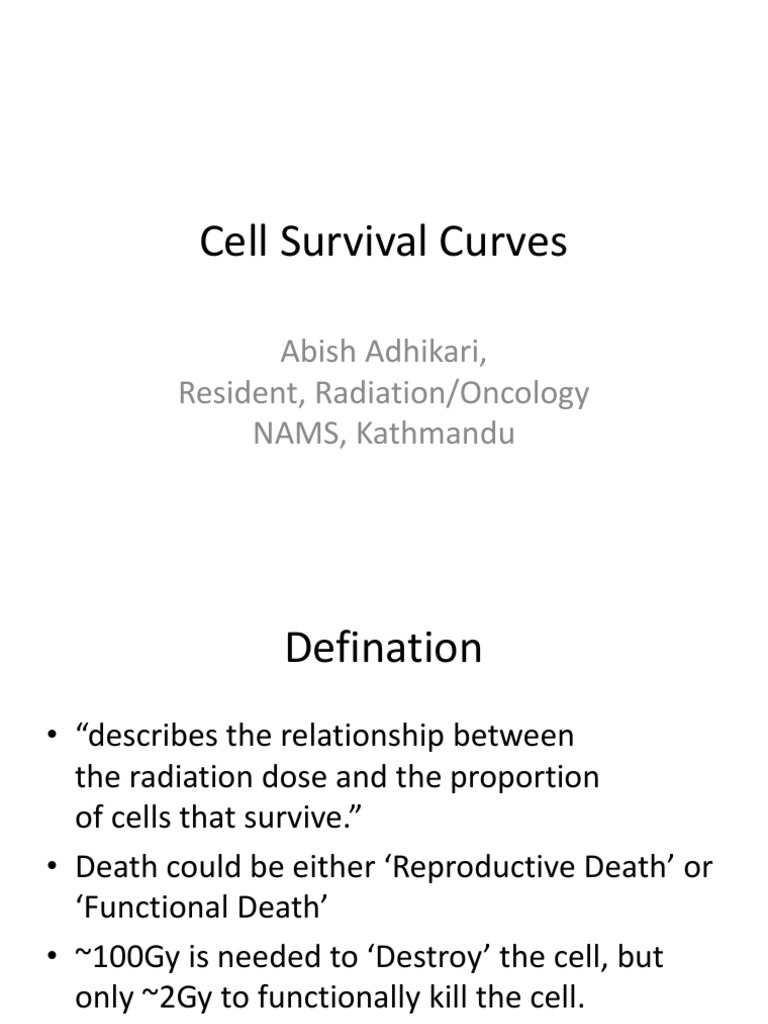 Understanding Cell Survival Curves | PDF | Absorbed Dose | Radiation