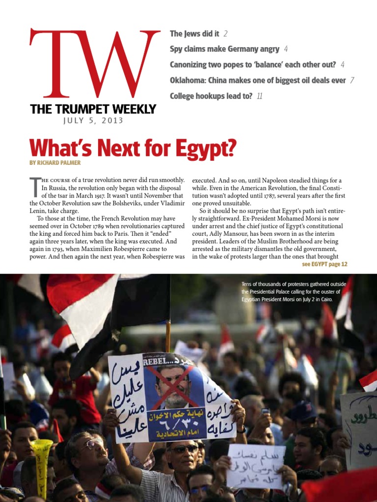 What'S Next For Egypt?: The Trumpet Weekly The Trumpet Weekly | PDF ...