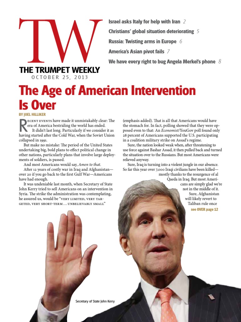 The Age of American Intervention Is Over: The Trumpet Weekly The ...