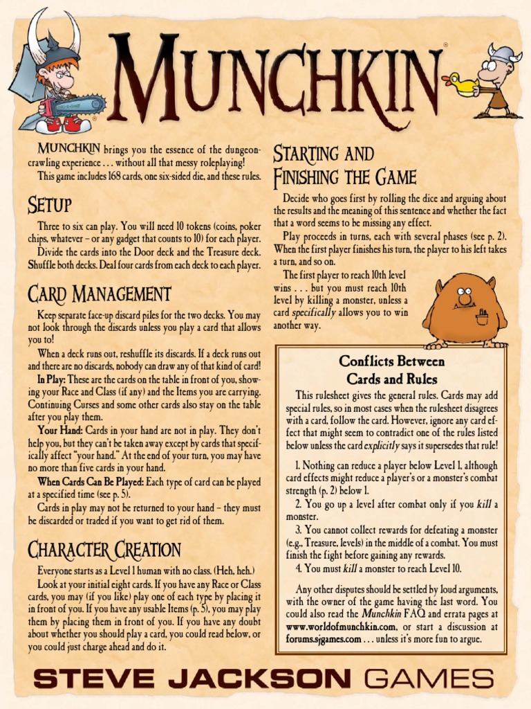 Munchkin Rules | Fantasy | Gaming