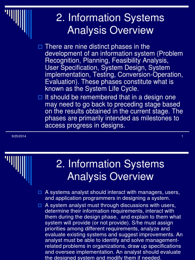 Information Systems Analysis Overview | PDF | Intelligence Analysis ...