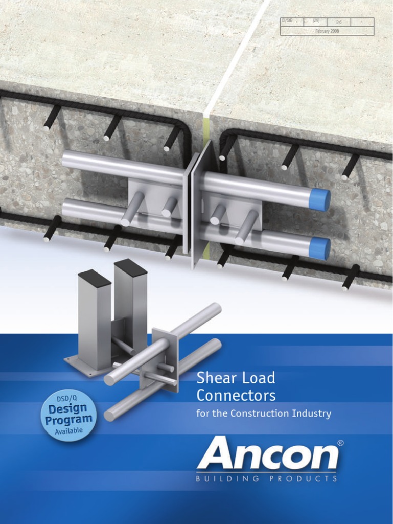 Ancon Shear Load Connector | PDF | Structural Steel | Concrete