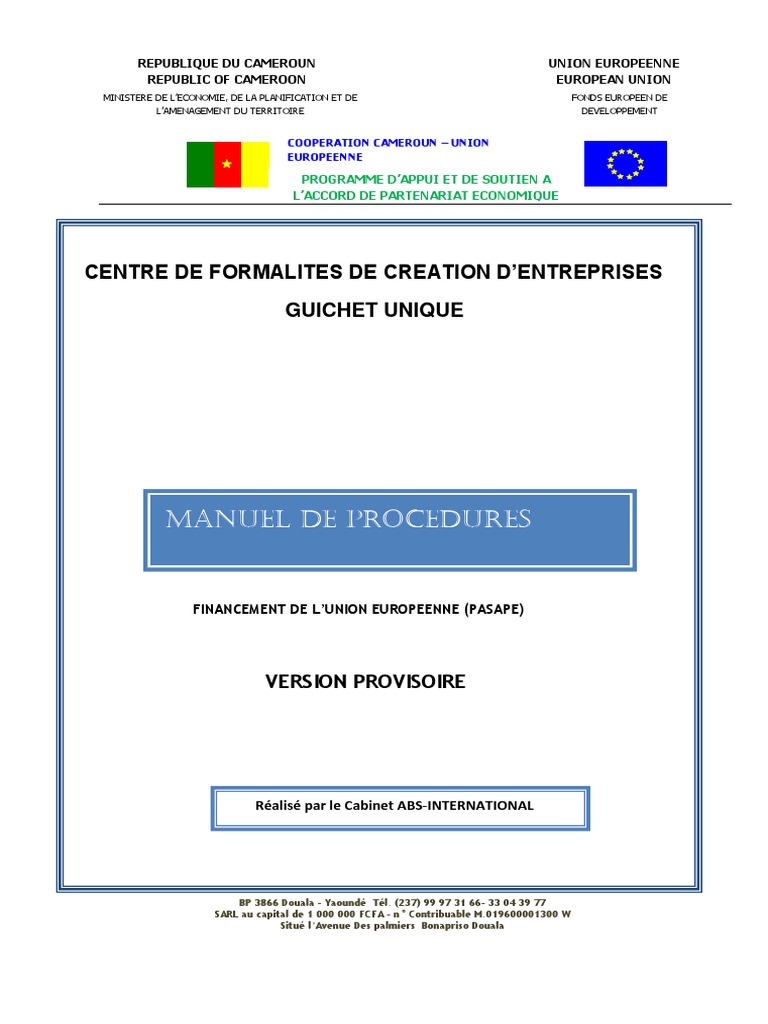 Manuel de procédures | Impôts | Business