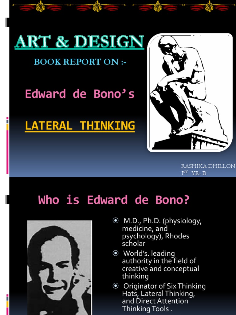 Lateral Thinking Presentation - Edward de Bono | PDF | Thought | Creativity
