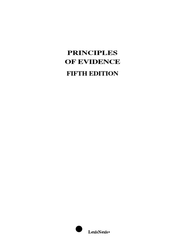 Principles of Evidence | PDF