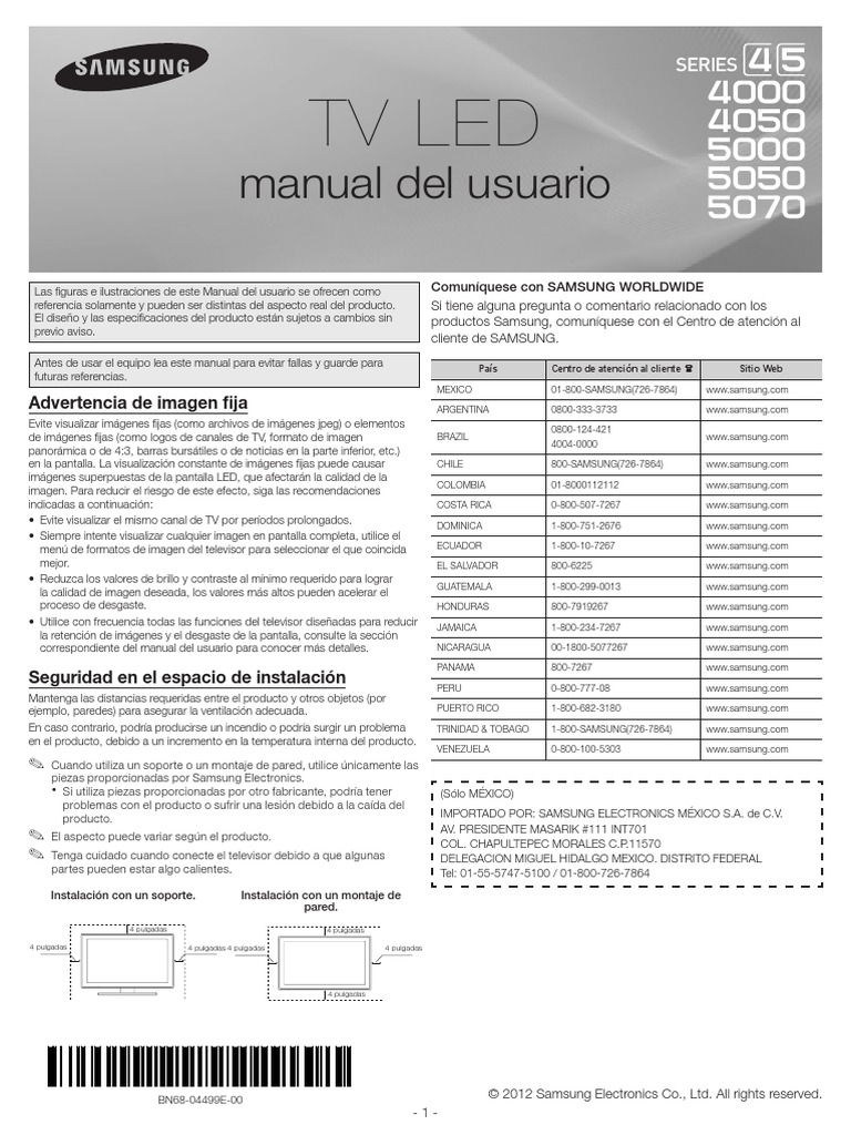 Samsung TV | PDF | Hdmi | Color