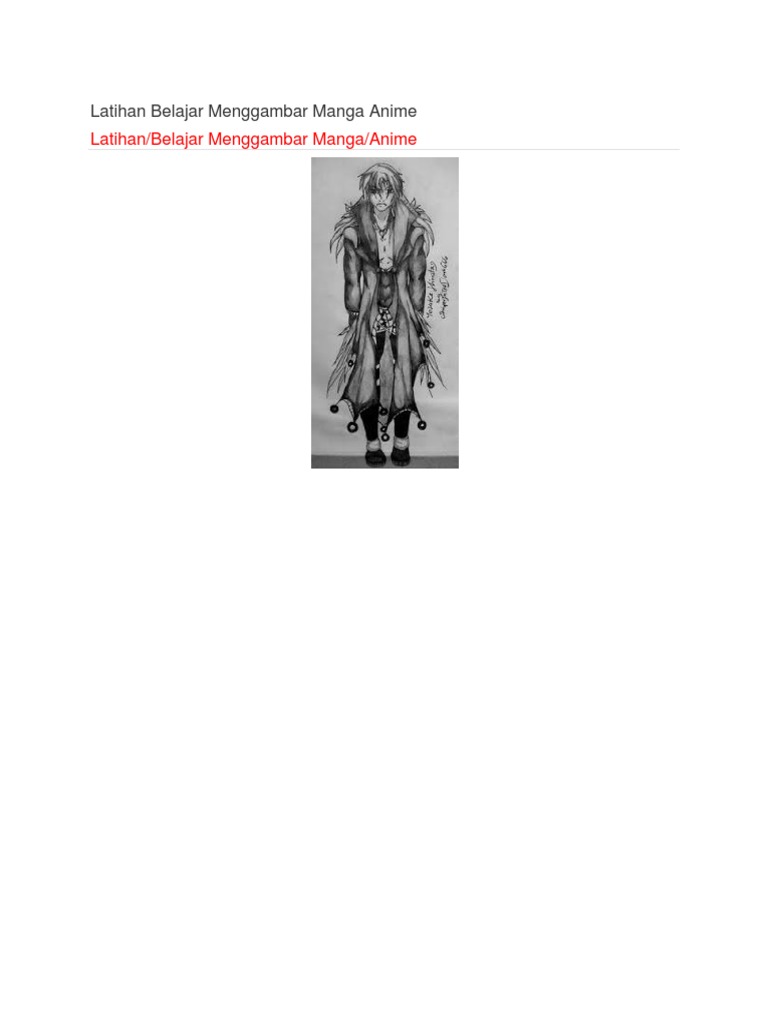 Latihan Belajar Menggambar Manga Anime | PDF