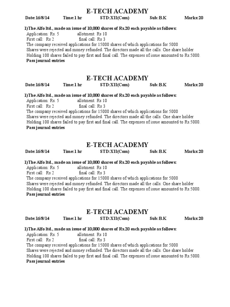 E-Tech Academy | PDF